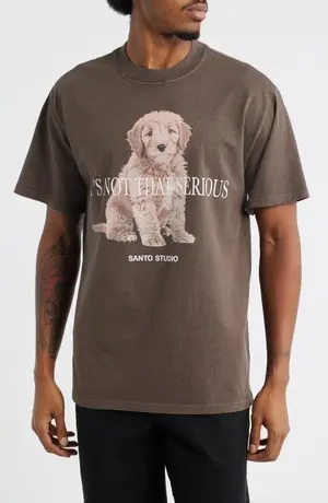 SANTO STUDIO Not That Serious Cotton Graphic T-shirt