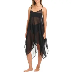 BLEU BY ROD BEATTIE Handkerchief Hem Cover-up Midi Dress - Black