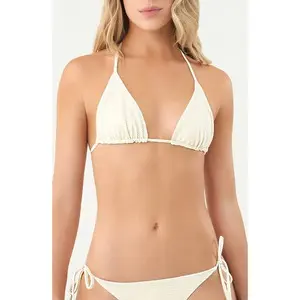 BOAMAR Naos Texture Halter Bikini Top - Beige/khaki
