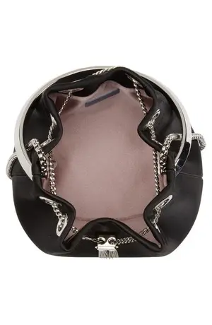 JIMMY CHOO Bon Bon Top Handle Bag - Black/silver