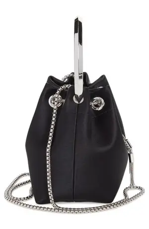 JIMMY CHOO Bon Bon Top Handle Bag - Black/silver