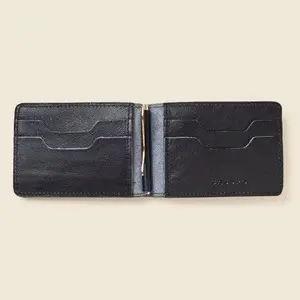 CASUPO Bifold Money Clip Wallet - Black