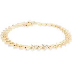 CAMPBELL + CHARLOTTE Spark Chevron Link Bracelet - Diamond-gold