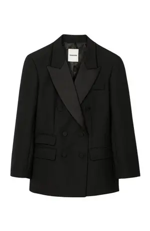 Sandro Tuxedo Jacket With Satin Collar