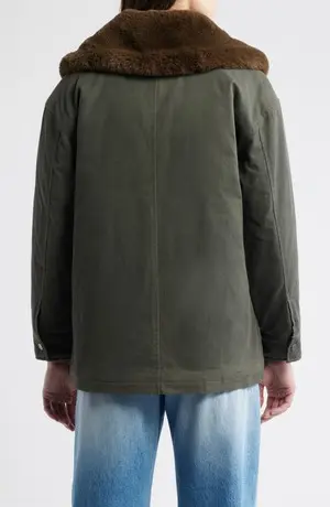 Rails Tessuto Waxed Cotton Jacket With Faux Fur Collar