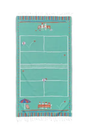RAMUS & CO Oversized 37" X 71" Preppy Turkish Beach Towel By - Pickleball