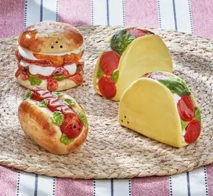 TAG Taco Ceramic Decorative Salt And Pepper Shaker Set
