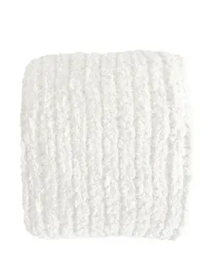 Anaya Oversized Plush Chenille Sweater Throw - Bright White