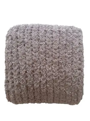 Anaya Oversized Plush Chenille Sweater Throw - Dusk Taupe