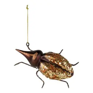 TAG Golden Beetle Christmas Ornament Multicolor Tree Decor - Multicolored