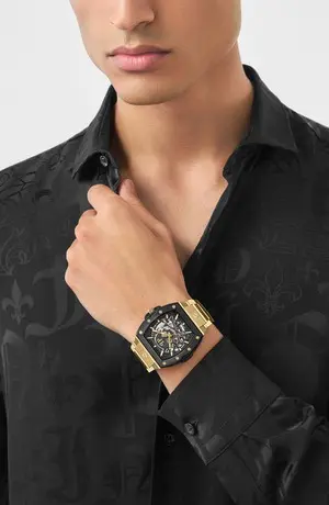 Philipp Plein The $keleton 2.0 Automatic Goldtone Bracelet Watch