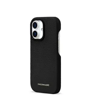 MAISON DE SABRE Leather Phone Case - Black Caviar