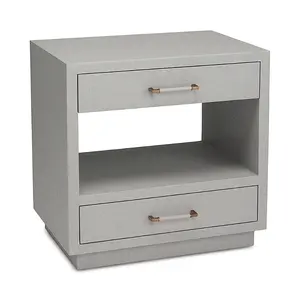 INTERLUDE HOME Taylor Bedside Chest - Light Grey