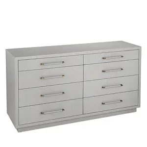 INTERLUDE HOME Taylor 8 Drawer Chest - Light Grey
