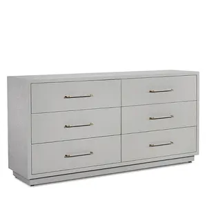 INTERLUDE HOME Taylor 6 Drawer Chest - Light Grey