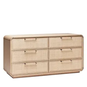 INTERLUDE HOME Marsh 6 Drawer Chest - Oak