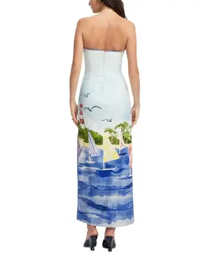 LEO LIN Ava Bustier Maxi Dress - Nautical