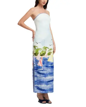 LEO LIN Ava Bustier Maxi Dress - Nautical