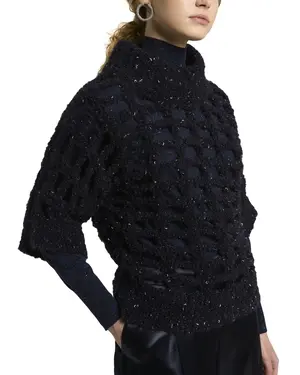 Peserico Knitted Mock Neck Sweater