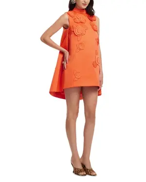 LEO LIN Fallon Applique Floral Minidress
