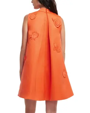LEO LIN Fallon Applique Floral Minidress