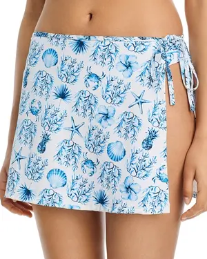 Aqua Swim Side Tie Skirt Swim Cover-up Exclusive