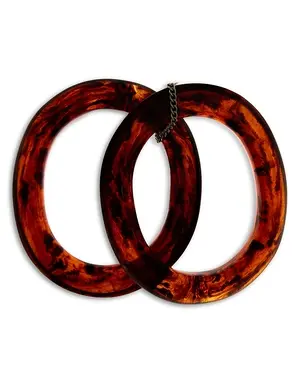 BEN-AMUN Set Of Tortoiseshell Look Bangle Bracelets - Brown