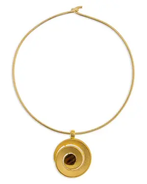 BEN-AMUN Spiral Stone Pendant Necklace