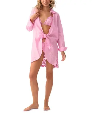 PQ Millie Lace Back Swim Cover-up Tunic - Wisteria