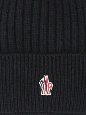 Moncler Virgin Wool Logo Beanie