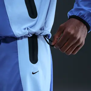 Nike Tech Dri-fit Woven Color-block Windrunner Loose Jacket - Blue
