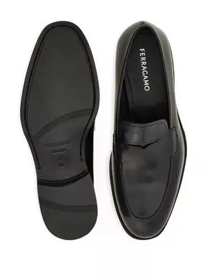 FERRAGAMO Calfskin Leather Penny Loafers