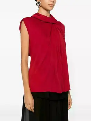 LANVIN Draped Sleeveless Blouse