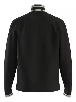 BOSS Striped-collar Zip-up Sweater