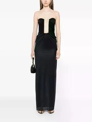 Christopher Esber Plunge Strapless Maxi Dress