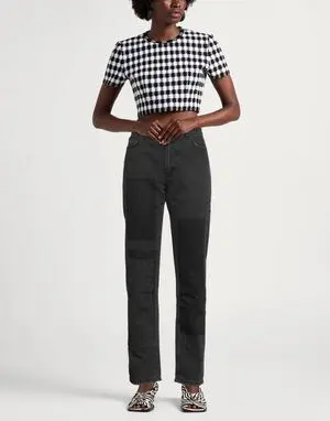 8PM Cotton Paneled Tapered Jeans