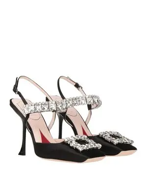 ROGER VIVIER Pumps With Appliqués And Crystals - Black