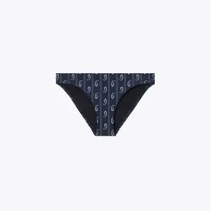 Tory Burch Hipster Bikini Bottom - Blue Pajama Print
