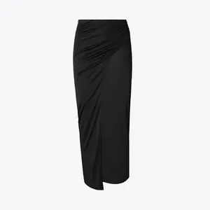 Tory Burch Wrap Jersey Skirt - Black