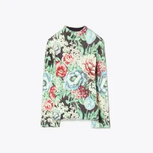 Tory Burch Printed Sweater - Greggiowhite/chair Floral Allover- A