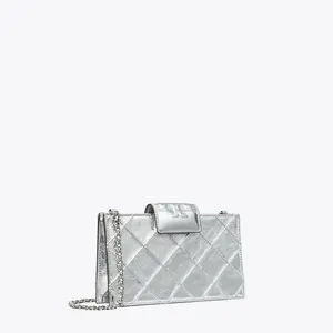 Tory Burch Mini Fleming Metallic Crossbody