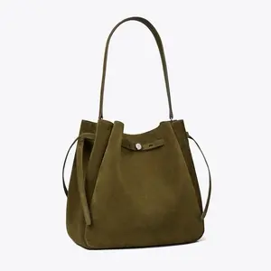 Tory Burch Large Romy Suede Bucket Bag - Leccio