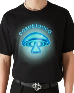 Casablanca Airbrush Mushroom Logo Short Sleeve T-shirt - Multicolor
