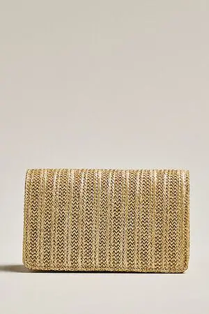 LISI LERCH Raffia Snaffle Clutch