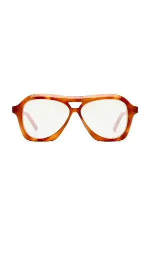 Le Specs Drizzle Blue Light Glasses - Brown