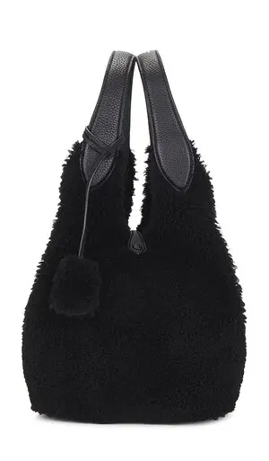 Polo Ralph Lauren Shearling & Pebble Leather Tote