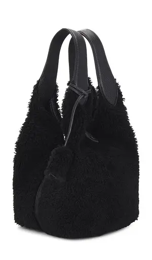 Polo Ralph Lauren Shearling & Pebble Leather Tote
