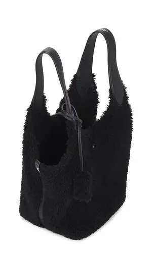 Polo Ralph Lauren Shearling & Pebble Leather Tote