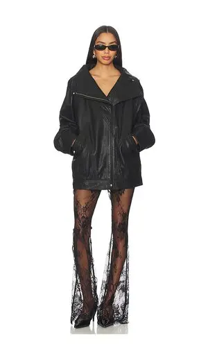 LAMARQUE Ronja Leather Jacket - Black