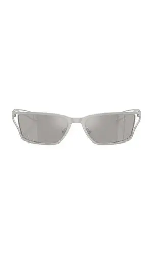 DIESEL® Rectangular Sunglasses - Metallic Silver